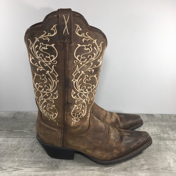 Twisted X | Shoes | Twisted X Wwt022 Snip Toe Distressed Leather Cowboy ...